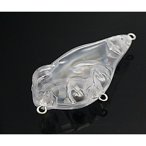 10PCS Unpainted Lure Blanks 7.78g 6.4cm Crankbait Baits Simulation Blank Body Clear Hard Baits Trout Salmon Minnow Lure Popper Lures Topwater Freshwater 8278