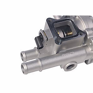 Coolant Thermostat and Housing Assembly with Sensors - Compatible with Chevy Cruze, Limited, Trax, Sonic 1.8L & 1.6L - Replaces 25192228, 55564890, 15-81816, 902-033, 55579951 - Full Aluminum