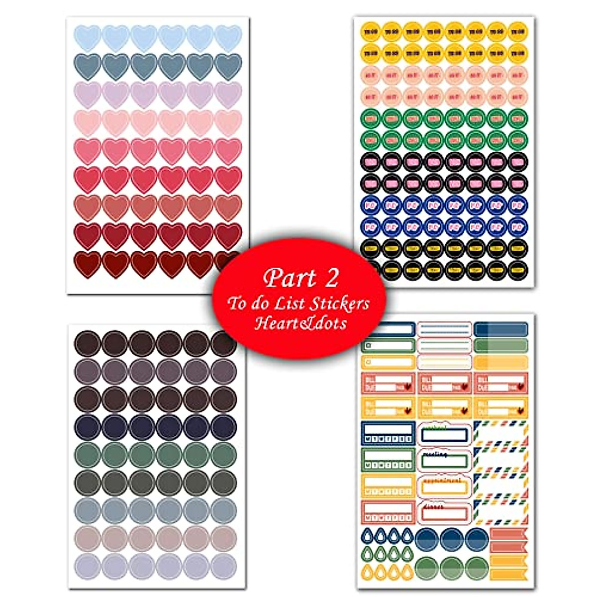 Deselen Happy Planner Stickers, Calendar Planner, Planner Stickers, Aesthetic Calendar Stickers for Teacher Planner, Teacher Stickers, Happy Planner Stickers, (Set of 12 Sheets 725 Stickers)