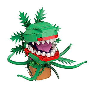 TTEHGB TOY Audrey II Building Block Kit, Piranha Flower Little Shop of Horrors Building Toys, Cannibal Flower Building Blocks Toys, Christmas (303Pcs)