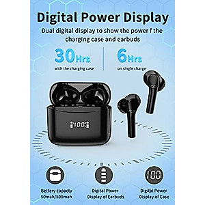 Wireless Ear buds Bluetooth 5.3 in-Ear Earbuds Noise Cancelling 2023 NEW Wireless Headphones LED Power Display IPX6 Waterproof Stereo MINI Bluetooth Earphones with Microphone 36H Battery for Sports