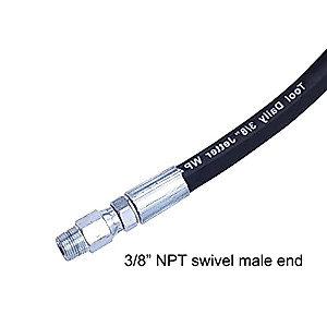 Tool Daily Pressure Washer Whip Hose with Swivel, Hose Reel Connector Hose for Pressure Washing with Pressure Washer Adapter Set, 8 FT