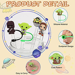 15 Pcs Straw Cover Cap for Stanley Cup, Silicone Straw Topper fit Stanley 30&40 Oz Tumbler with Handle, 8mm Reusable Drinking Straw Tip Covers for Stanley Star Tumbler Cups Accessories