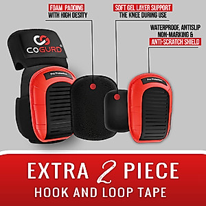 COGURD Knee Pads Construction knee pads for Work knee pads for men Gardening Flooring Cleaning Tiling Professional Knee Pad with Soft Gel Cushion Nos-slip Durable Waterproof Material Fits Men & Women