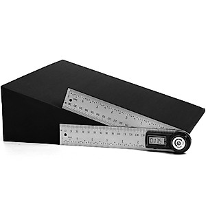 DEAYOU 2 Pack Yoga Foam Wedge, 13" EVA Foam Wedge Block for Exercise, Back Support, Footrest Cushion (Black)