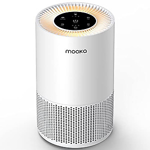 Air Purifiers for Bedroom Home, Mooka True HEPA Filter Cleaner with Fragrance Sponge for Better Sleep for Home Large Room Up to 880 Sq. Ft, Air Purifier for Pollen, Smoke, Dust, Pet Dander