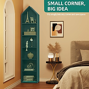 YITAHOME 73" Tall Narrow Bookshelf, Modern Open 5 Tier Bookcase, Wooden Shelf Stand for Small Spaces, Display Shelving Storage Rack for Bedroom, Living Room, Home Office, Black