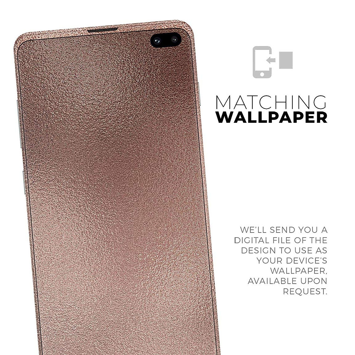 DesignSkinz Rose Gold Digital Foiled Surface V1 Protective Vinyl Decal Wrap Skin Cover Compatible with The Samsung Galaxy S20 (Screen Trim & Back Glass Skin)