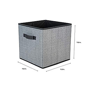 Simplify Collapsible Breathable Woven Cubes, Folds Away for Storage, Keeps Out Dust and Odors, Grey
