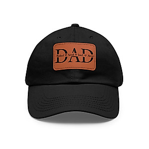 GODMERCH Personalized Dad Hat with Leather Patch, Custom Nickname and Kids Name Hat, Custom Leather Patch Hat, Gifts for Dad On Fathers Day, New Dad Gift, Red