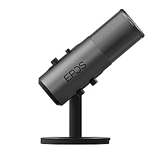 EPOS Gaming B20 Streaming Microphone - 2.9m Cable USB-C Computer Microphone for Gaming - PC & Laptop Connection with Audio Controls - Compatible with PC, Mac, and PS4/5 - Desk Stand Included, Gray