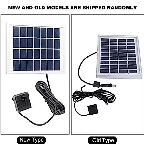 plplaaoo Solar Fountain Pump,Solar Fountain Pump for Bird Bath,Solar Water Pump Kit for Bird Bath Ponds Garden,Solar Powered Water Pump with Panel Water Pump for Outdoor Fountain