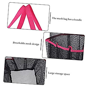 Cabilock 3pcs Mesh Toiletry Bag Mesh Wash Bag Bath Bag High Capacity Nylon Edging Rosy