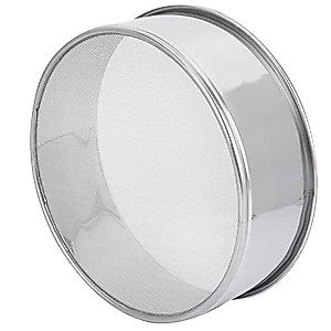 HANABASS 2 pieces Stainless Steel Sand stainless steel flour sieve stainless steel soil sieve mesh garden sieve Sieve Round Sieve