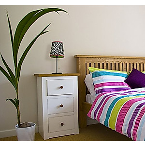 Limelights LT3000-ZBA Fun Prints Table Lamp,Metal, Black/Zebra