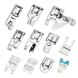 Presser Feet Set 11Pcs Snap On Sewing Machine Foot for Brother Singer Janome Babylock Kenmore Low Shank Sewing Machine Use