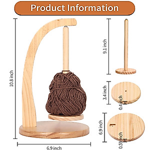 FQGGJ Wrist Yarn Holder for Crocheting,Magnetic Yarn Ball Holder, Yarn Storage Organizer Yarn Spinner for Crocheting,Crochet Gift for Knitting Lovers(Light wood)