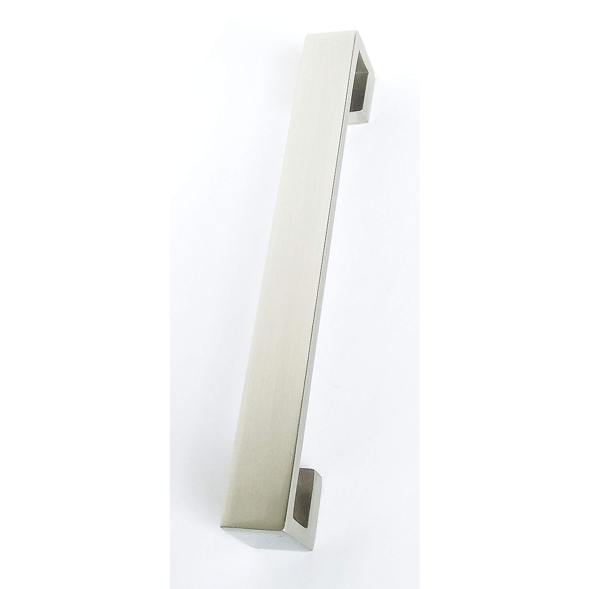 HandleMax 6" Modern Satin Nickel Kitchen Cabinet Drawer Handle Pull Hardware, 128mm (~5") Hole Center, 19SN128, 10 Pack