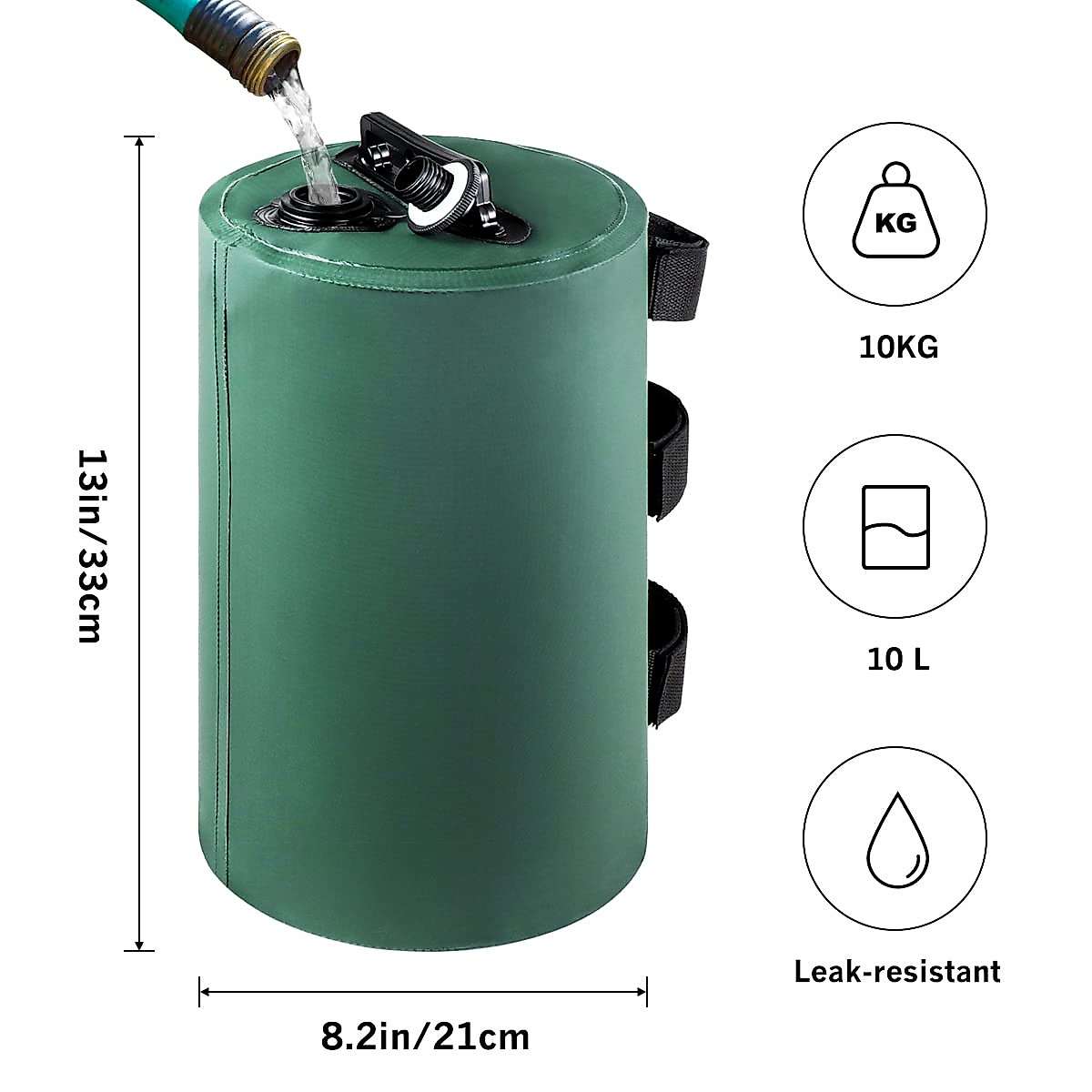 Easnwllim Canopy Water Weight Bag Leg Weights for Pop Up Canopy,Tent,Gazebo,Set of 4,Dark Green