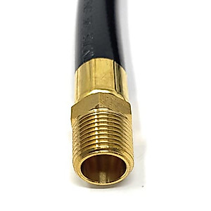 MI MADOL IMPORTS, LLC MADOL 8' LP Propane Gas Hose Assembly - 3/8" Male NPT x 3/8" Female Flare Coupling Connector Fitting [910-507] Low Pressure for Tanks RV BBQ Grills