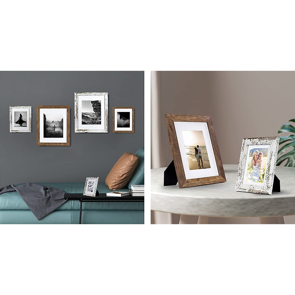 kennethan Rustic Brown 11x14 Picture Frame Wide Molding - Wall Mounting Material Included…