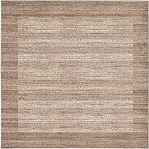 Unique Loom Del Mar Collection Area Rug - Abigail (7' 10" Square, Beige/ Ivory)