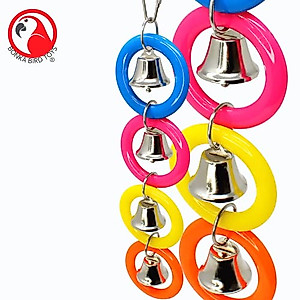 Bonka Bird Toys 945 4 Ring A Ding Bird Toy African Grey Budgie Parakeet Cockatiel Lovebird Cage Parrot Toys