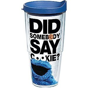 Tervis Sesame Street Made in USA Double Walled Insulated Tumbler Travel Cup Keeps Drinks Cold & Hot, 24oz, Did Somebody Say Cookie