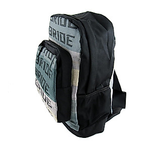 W-POWER JDM Bride Racing Laptop Travel Backpack Brown Bottom with Adjustable Harness Straps (XL-Black)