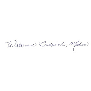 Waterman Expert Deluxe Ballpoint Pen, Gloss Black with Chrome Trim, Medium Point with Blue Ink Cartridge, Gift Box