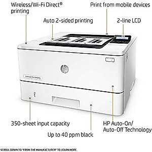 HP LaserJet Pro M402dn Laser Printer with Built-in Ethernet & Double-Sided Printing, Amazon Dash replenishment ready (C5F94A), A4