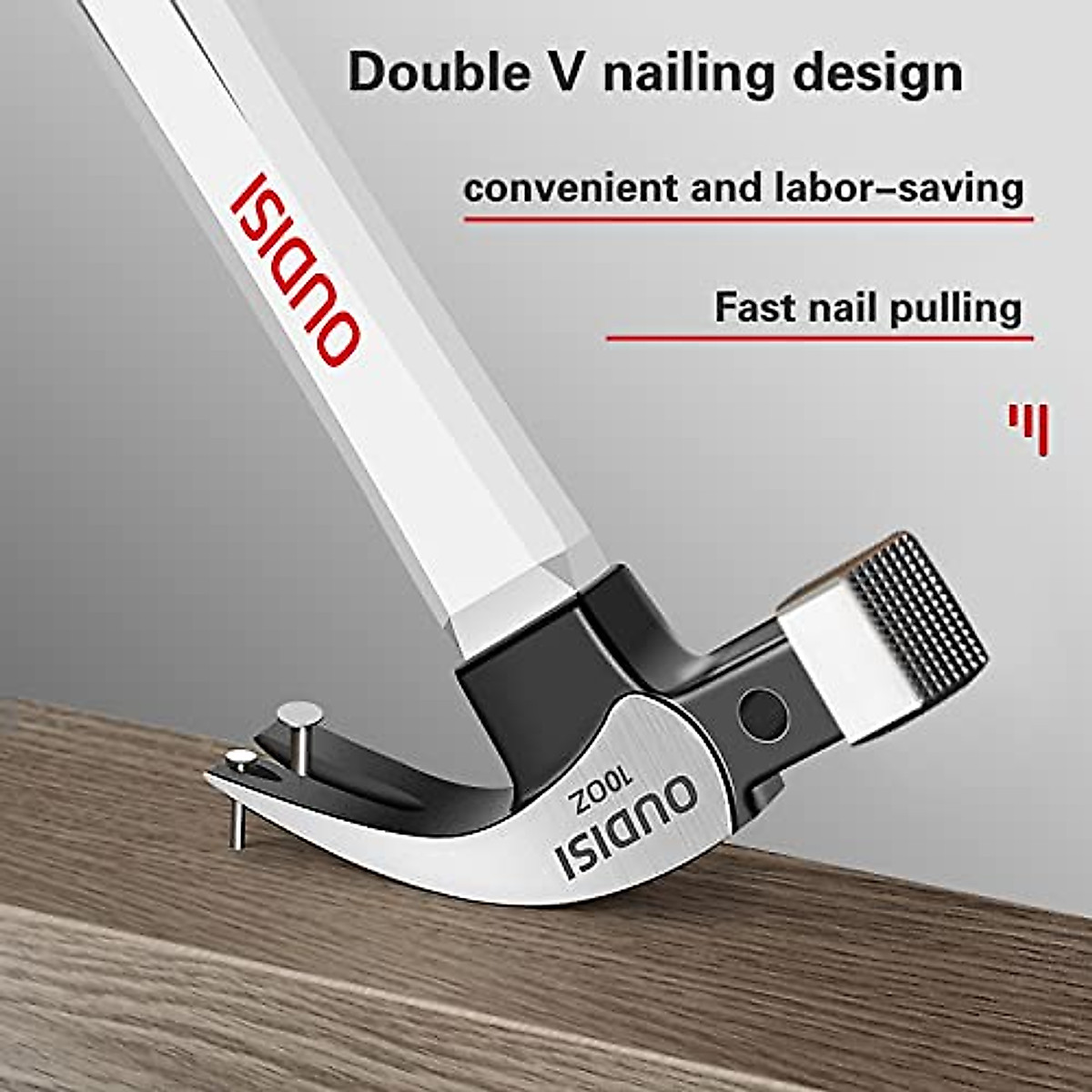 OUDISI Claw Hammer, Frame Hammer With Magnetic Nail Remover is Forged From High Carbon Steel, Rust-Resistant, Impact-Resistant, High-Hardness Hammer TX-A1