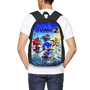 Qxpztk Cartoon Backpack Set 3D Printing Backpack Three-Piece Sports Leisure Backpack Travel Backpack With Lunch Bag