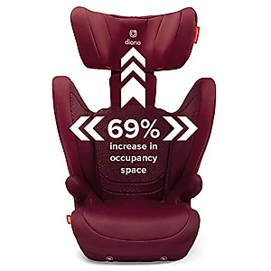 Diono Monterey 4DXT Latch, 2-in-1 High Back Booster Car Seat with Expandable Height, Width, Advanced Side Impact Protection, 8 Years 1 Booster, Plum