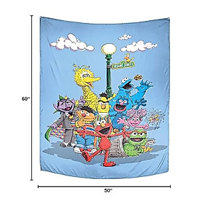 Jay Franco Sesame Street Retro Gang Tapestry – 50 x 60 Inch Wall Hanging Features Elmo and His Friends – Kids Room Décor