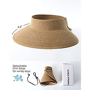 FURTALK Women's Visor, 01-Pure Khaki, Medium