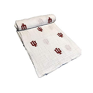 Three Little Anchors Indiana University Muslin Swaddle Blanket 47x47in