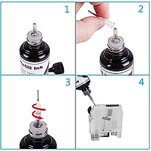 CoYlBod Refilled Ink Replacement for Brother LC01 LC103 LC201 LC203 MFC-J480DW MFC-J870DW MFC-J475DW MFC-J485DW MFC-J450DW MFC-J880DW MFC-J885DW DCP-J152 DCP-J140 for Refillable Cartridges or CISS