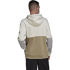 adidas Men's Essentials Colorblock Full Zip Hoodie, Alumina/Solid Grey, Small
