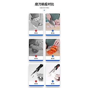 Emery whetstones can be used in kitchen knife sets, steak knives, santoku knives, sushi knives, cleavers, scissors, chisels.