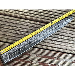 Perkin - FST1 - Damascus Steel Knife - 24 Inches Fixed Blade Hunting Knife Sword