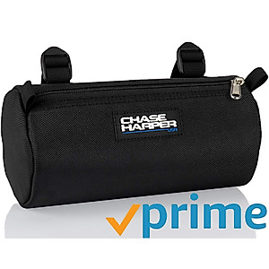 Chase Harper USA Bicycle Barrel Bag - Water-Resistant, Tear-Resistant, Industrial Grade Ballistic Nylon with Universal Mounting System - Black