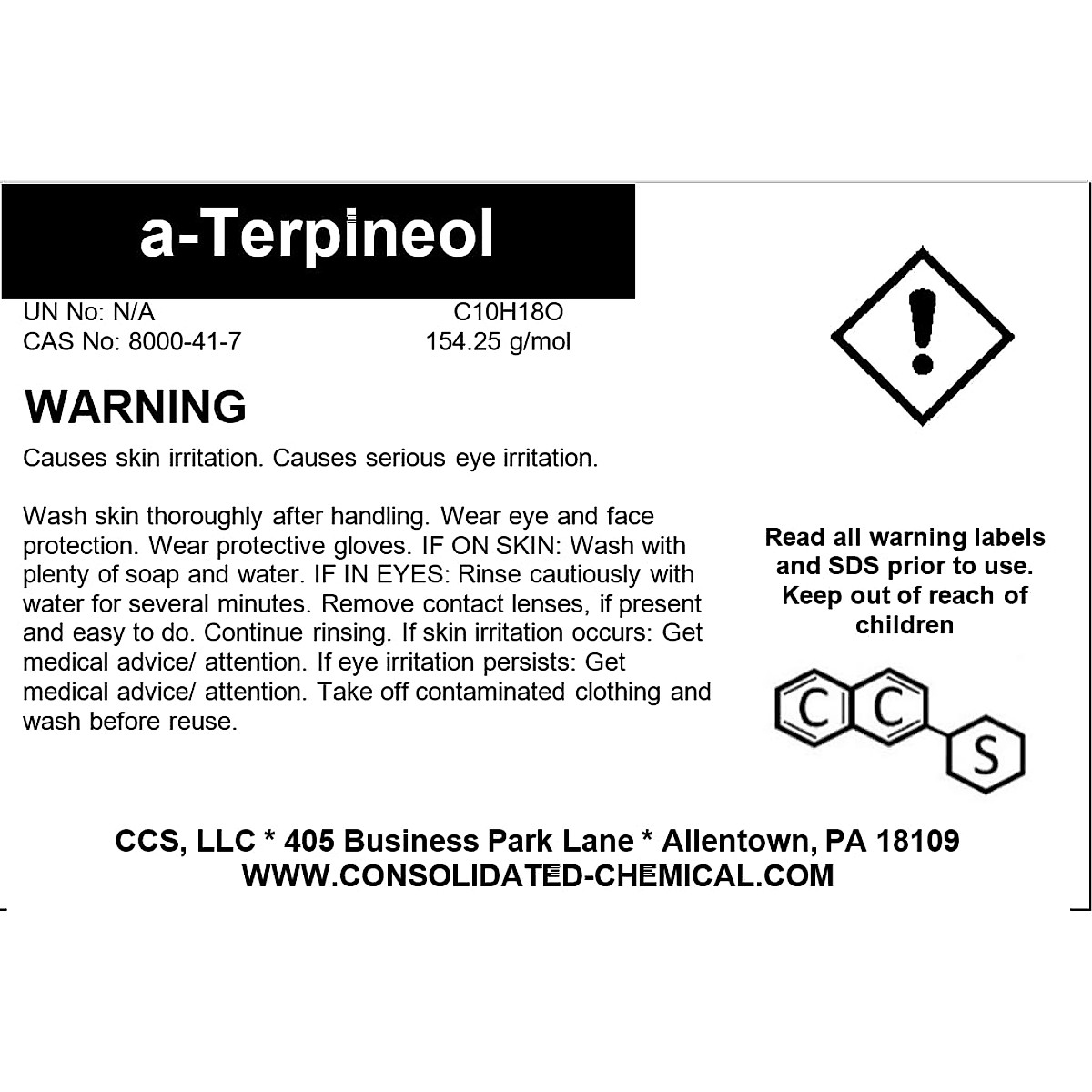 a-Terpineol High Purity Aroma Compound 100ml (3.3 Fl Oz)