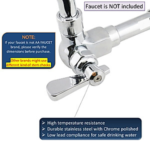 AA Faucet AA-104G Stem Check Unit w/B-Handle for Wok Faucet AA-513 and AA-518