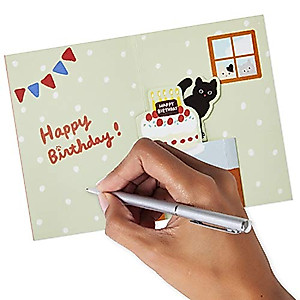 Hallmark Pop Up Birthday Card (Cat and Friend with Birthday Cake)