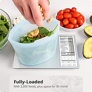 Greater Goods Perfect Portions Nutrition Scale for Meal Planning, Tracking Nutrition Value, and Macro Counting (Non-Backlit Model)