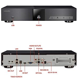 2020 InAndon KV-V5 Pro Karaoke Player 8T, with 2 Wireless Mic, 21.5'' Capacitive Touch Screen Intelligent Voice Keying Machine Real-time Score The Latest Style (KV-V5 Pro+8TB +21.5" Touch Screen)