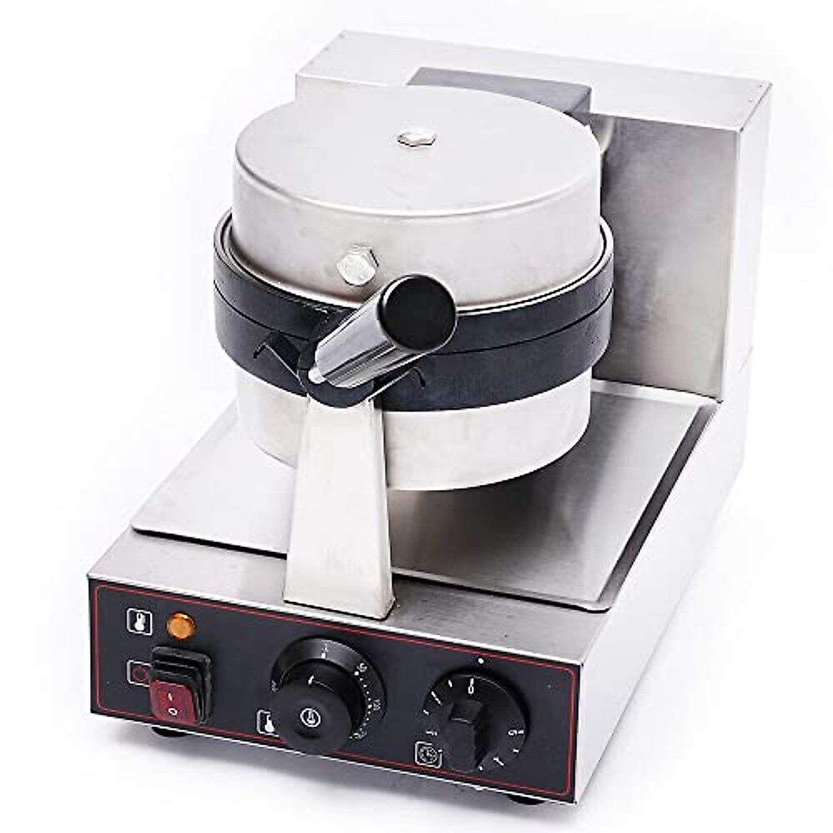 Electric Burger Waffle Maker Hamburger Press Household Machine Non Stick Stainless Steel Ice Cream Waffle Baker Machine Single Head 110V Home Use,Restaurant,Snack