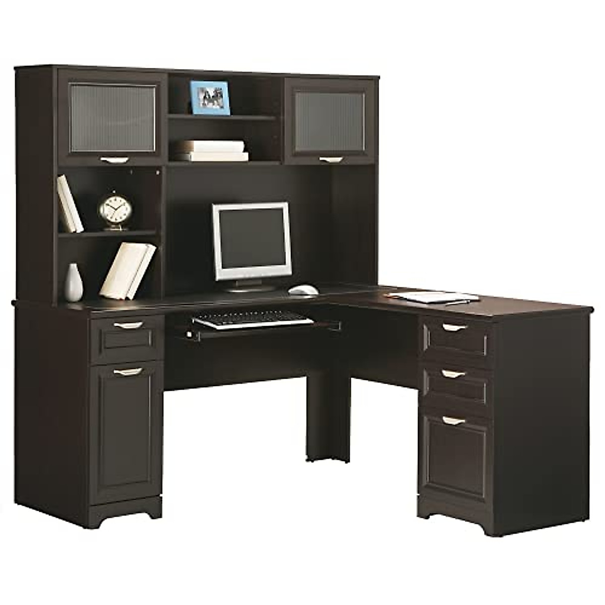 Realspace® Magellan 59"W L-Shape Corner Desk, Espresso