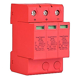 Fafeicy 3P DC Power Surge Protector Lightning Protection Arrester Device(3p40ka)